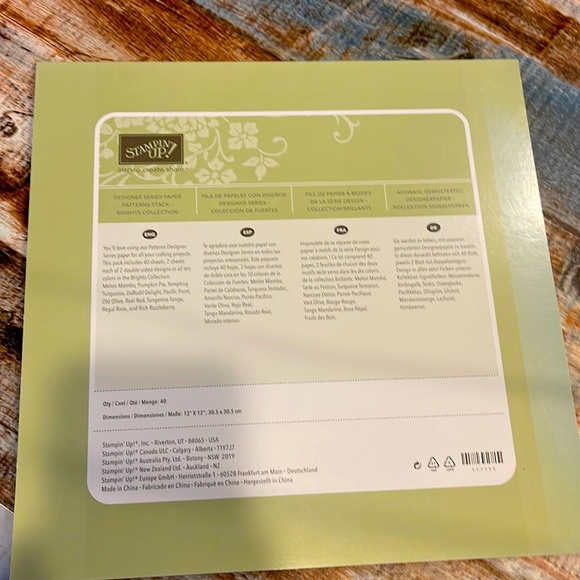Stampin' Up! | Other | Stampin Up Designer Series Paper Pack Brights ...